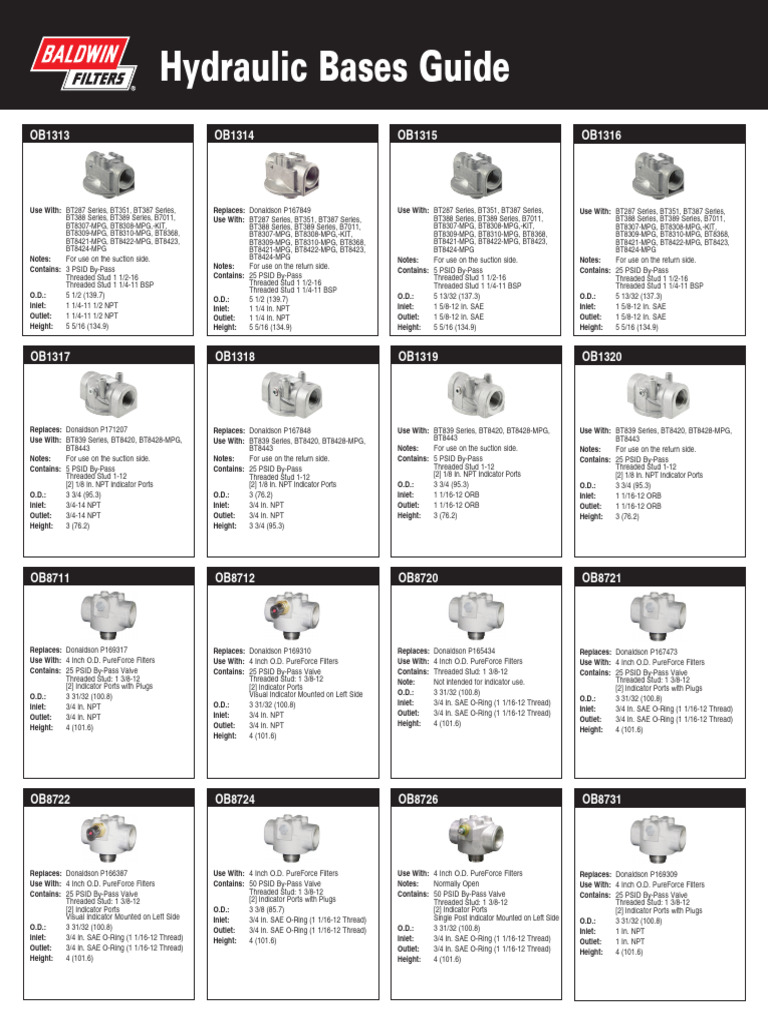 Hydraulic Bases Baldwin | PDF | Valve | Plumbing