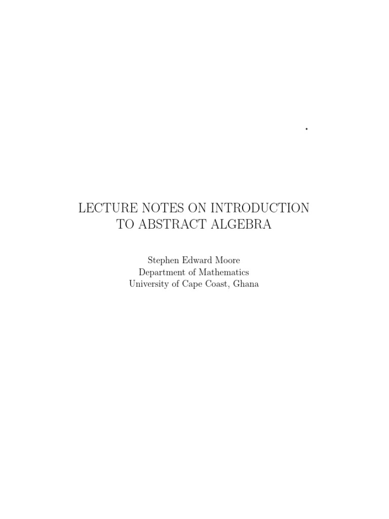 Abstract Algebra-MANUEL | PDF