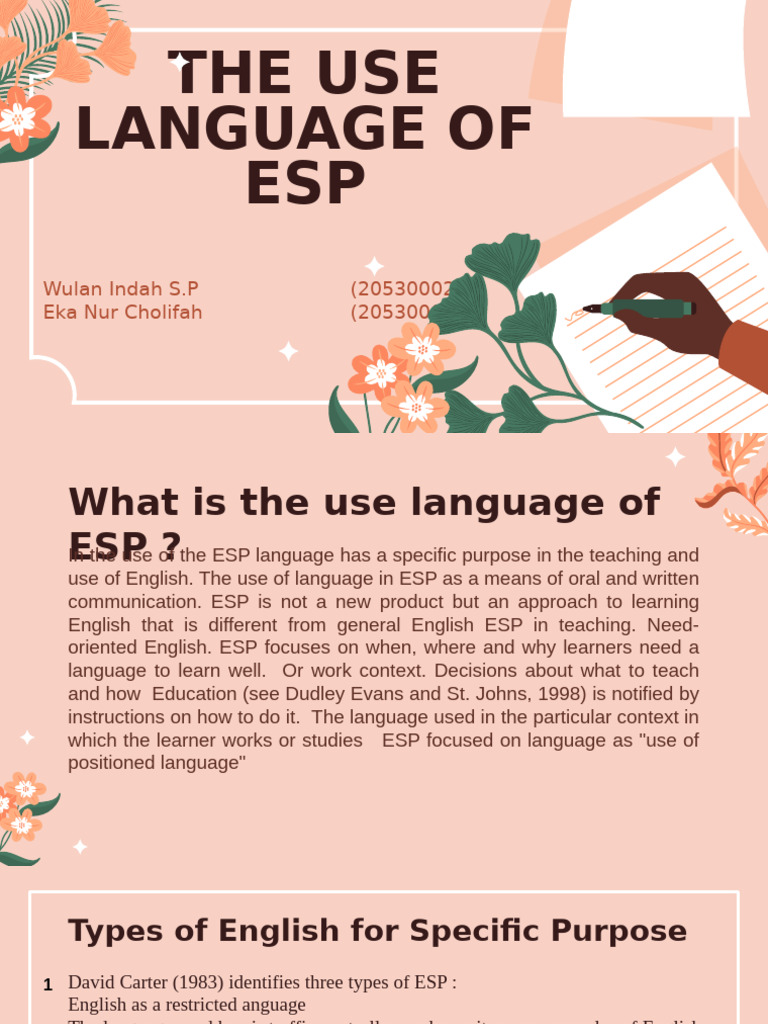 The Use Language of Esp | PDF