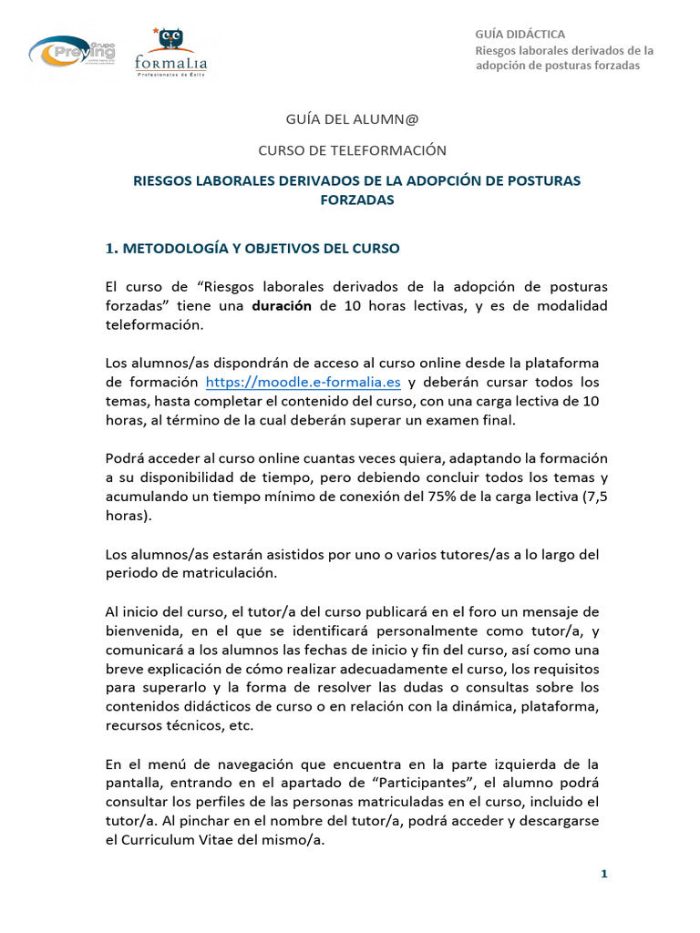 Guia Didactica Posturas-Forzadas | PDF