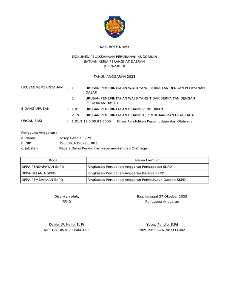 Dppa Pko Ta 2023 | PDF