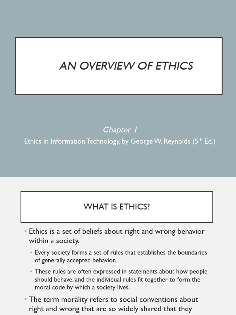 PP Slides01 Ethics | PDF