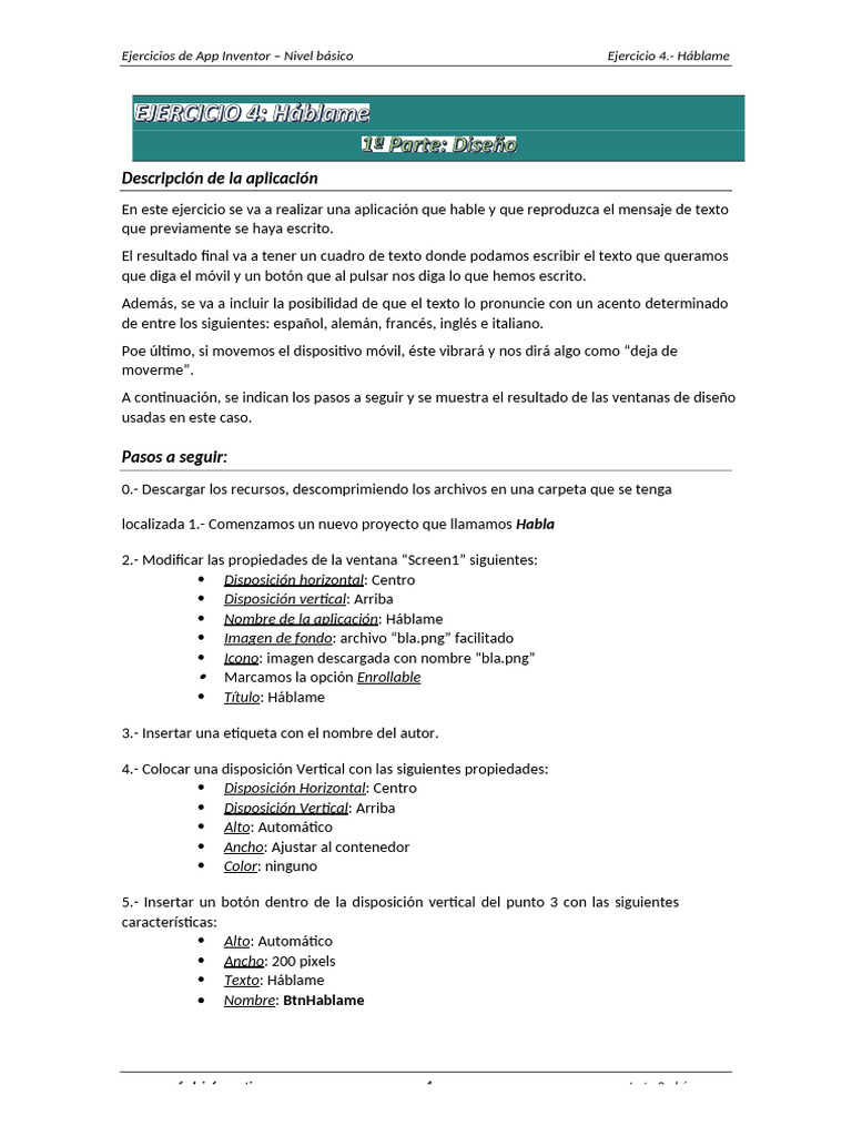 04a BasicoAppInv Hablame | PDF