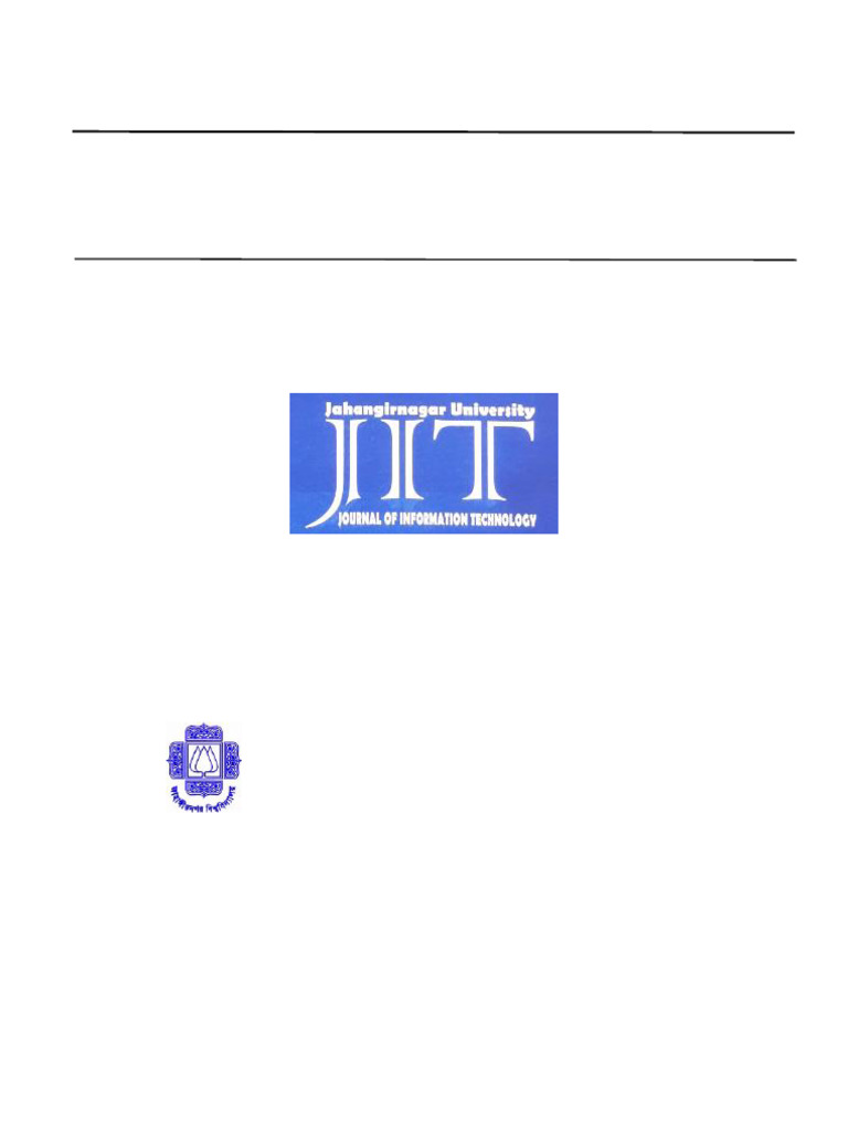 Journal of Information Technology (JIT) : Jahangirnagar University | PDF