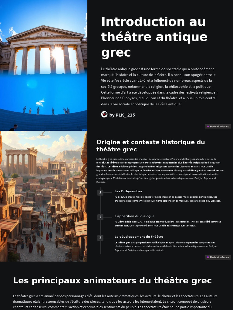 Introduction Au Theatre Antique Grec | PDF