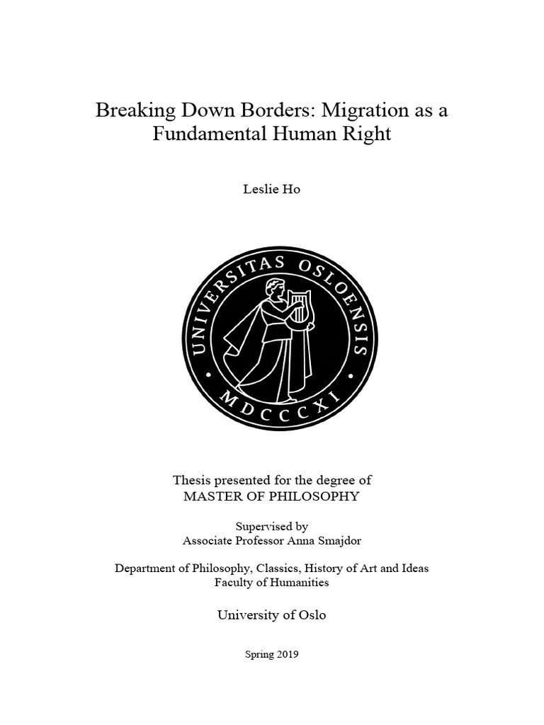Breaking Down Borders Migration As A Fundamental Human Right | PDF