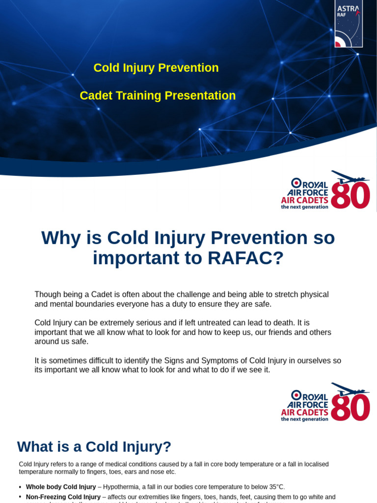 Cold Injury Cadet Training | PDF