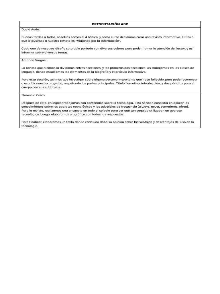 4lg - Presentación Abp | PDF