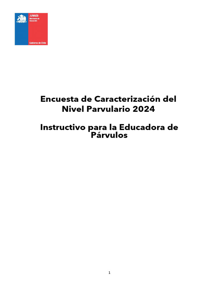 Instructivo Parvularia 2024 | PDF
