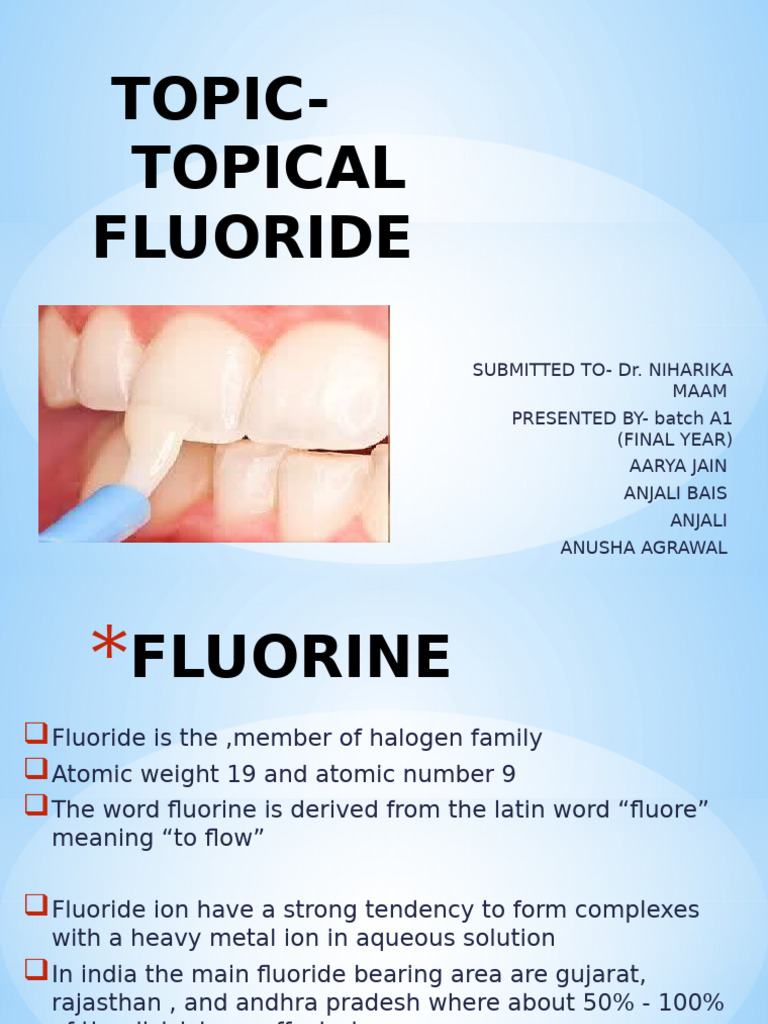 TOPIC-topical Fluoride | PDF