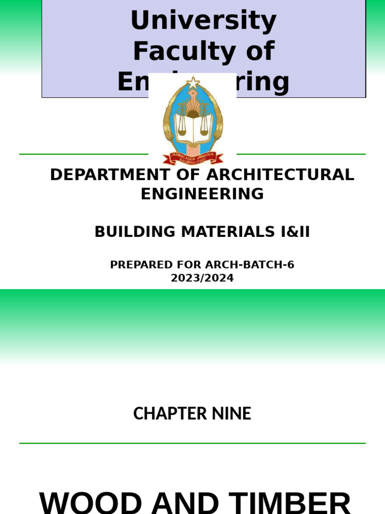 Chapter-9 Wood and Timber | PDF