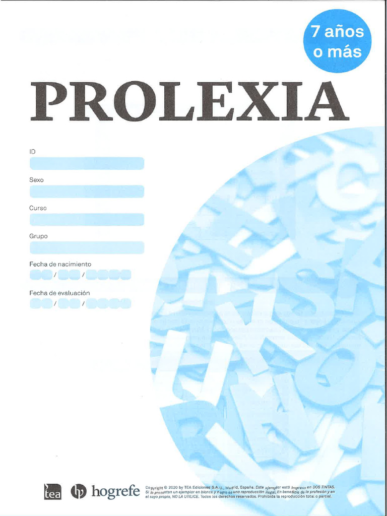 Prolexia 7 | PDF