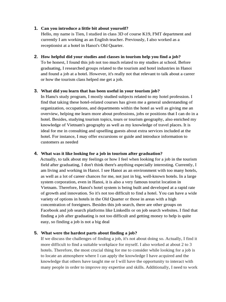 Interview ARM- Phạm Minh Tiến | PDF