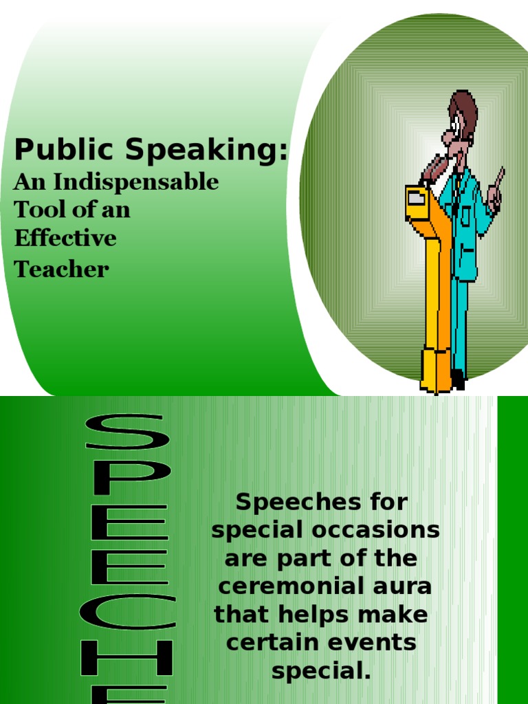 Effective Public Speaking: Guidelines and Techniques for Various Speech ...