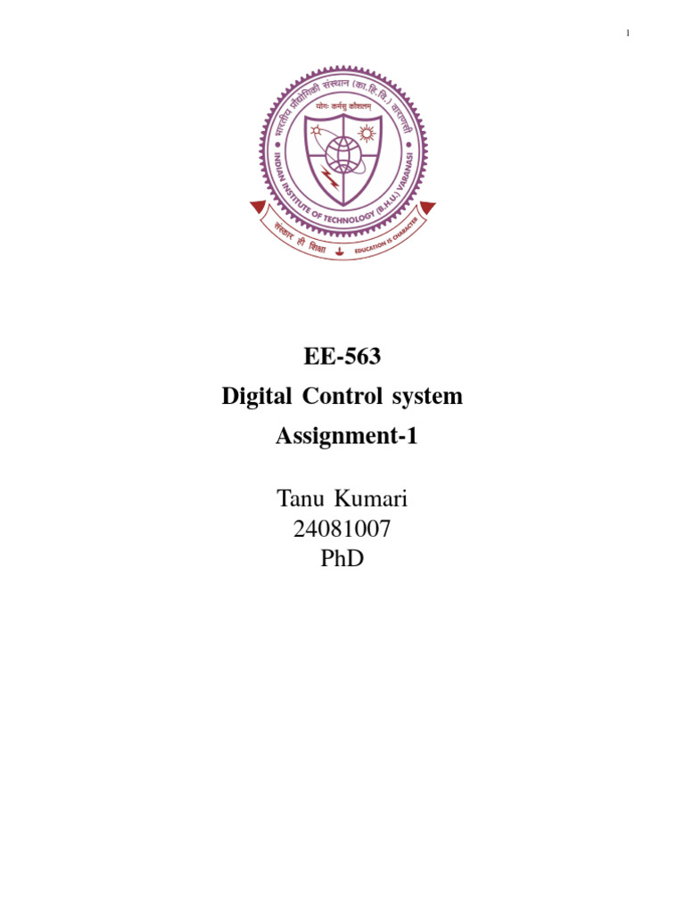 Digial Control Assignment 1 | PDF