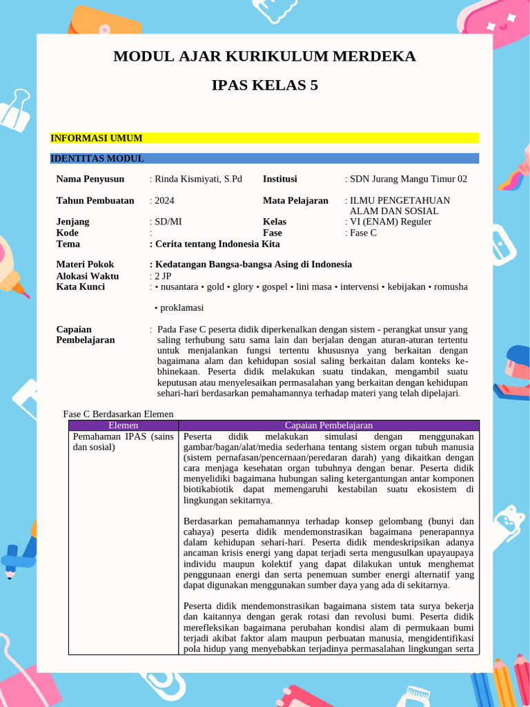 Modul Ajar Ipas Bab 2 Pekan Ke 1 Pdf 