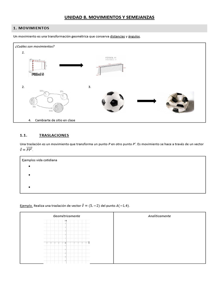 MOVIMIENTOS | PDF | Física Matemática | Simetría