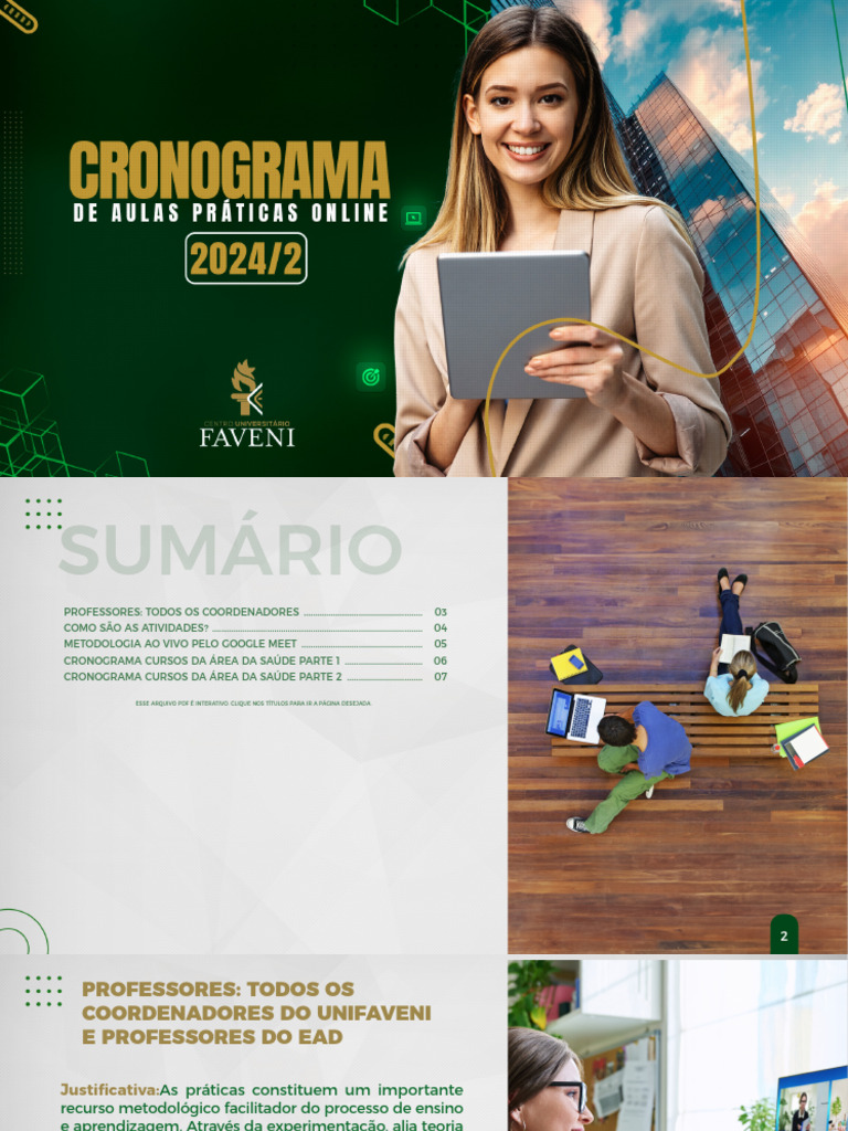 Cronograma de Aulas Práticas Online 2024 2 Uni Área Da Saúde | PDF