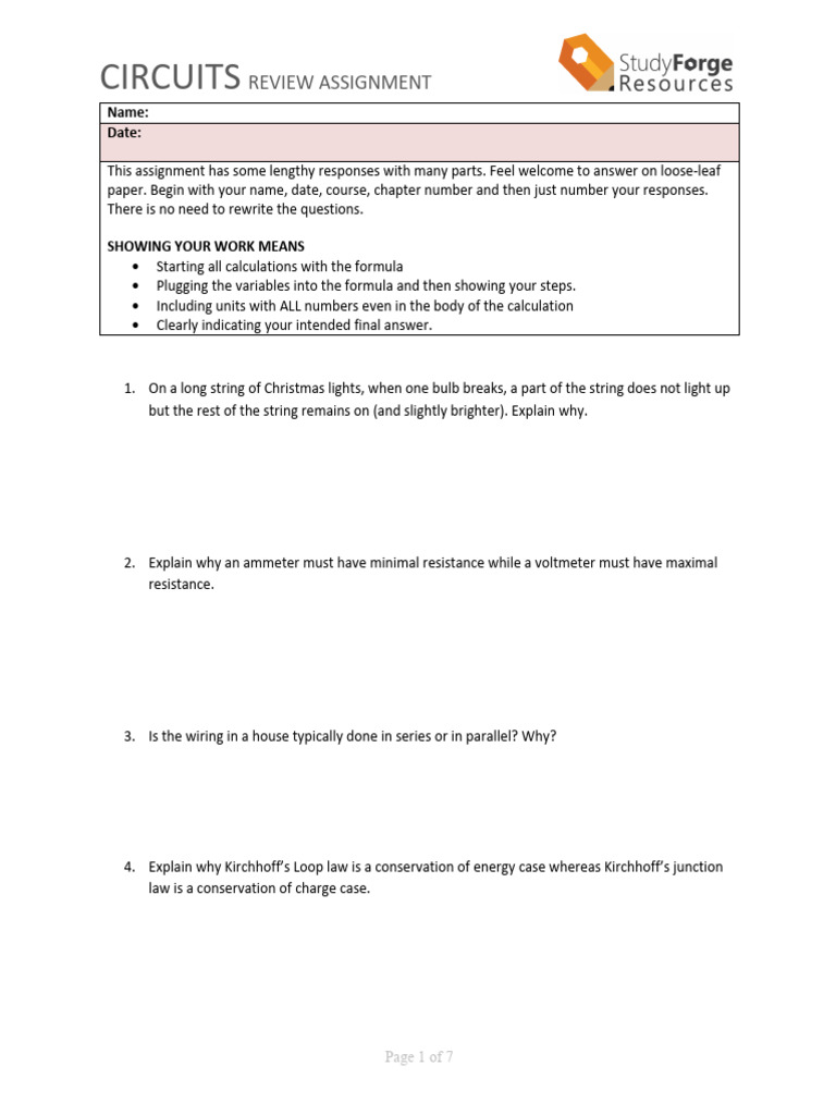 Chapter - 7 - Review - Assignment II | PDF