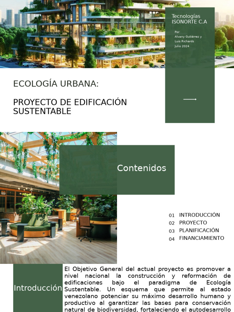 Presentación Ecologia Urbana - Edificación Sustentable | PDF