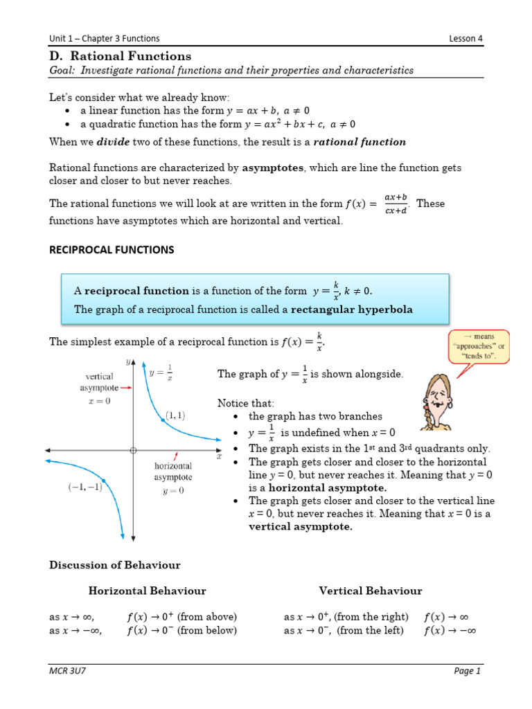 3D. Rational Functions | PDF