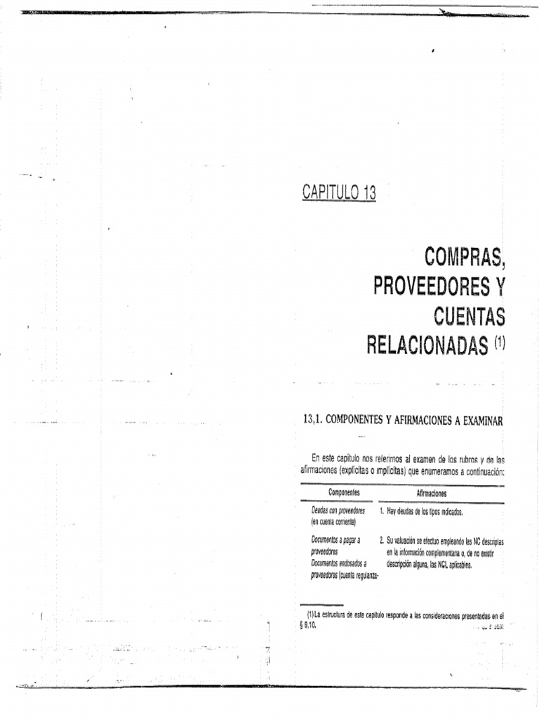 Tratado de Auditoria. Fowler. Tomo II. 13 - Capítulo 13. Compras, Proveedores y Cuentas ...