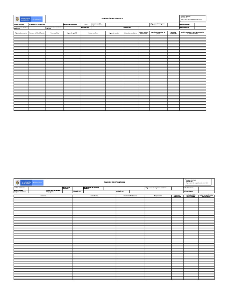 IP-FT-43 - Plan Contingencia Programas Academicos Terminales | PDF