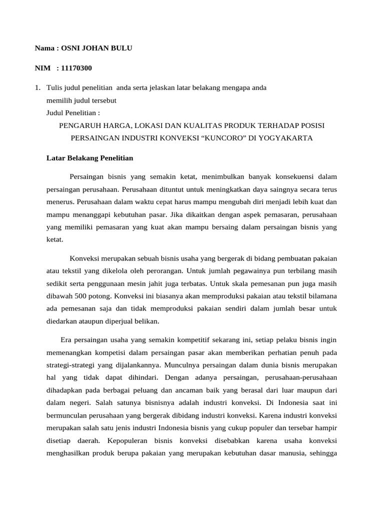 Jawaban UAS Dan Proposal METOPEN | PDF