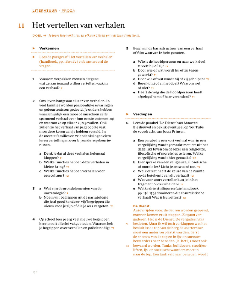 Verhalen - Opdrachten | PDF