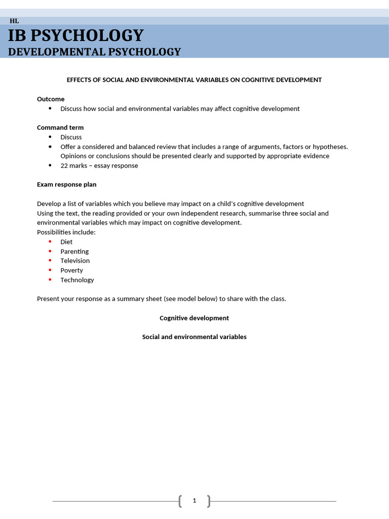 4 Hothousing Affects Cog Devt | PDF