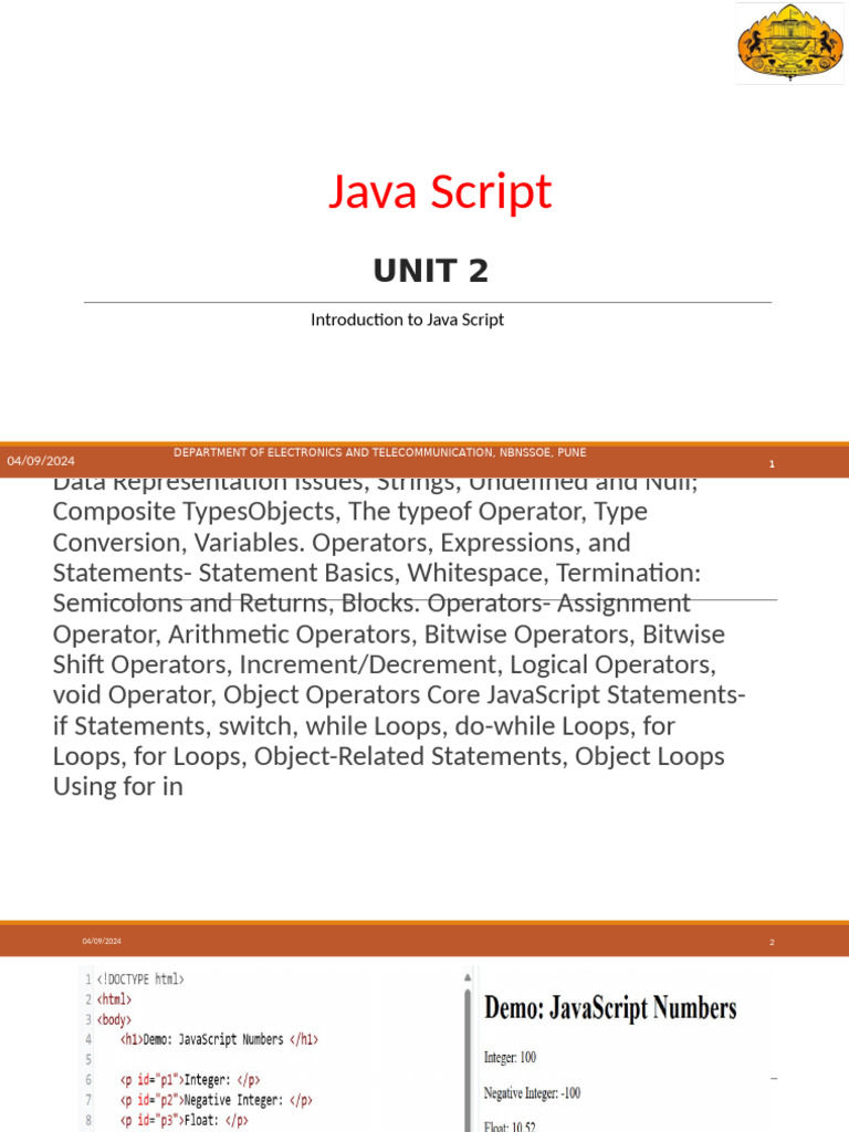 Unit No 2 UJS Javascript Updated | PDF