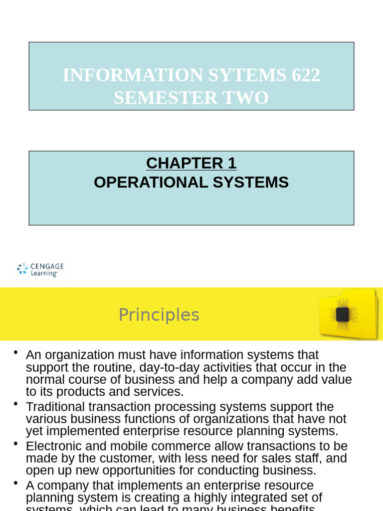 CHAPTER 1 OPERATIONAL SYSTEMS (IS 622) | PDF