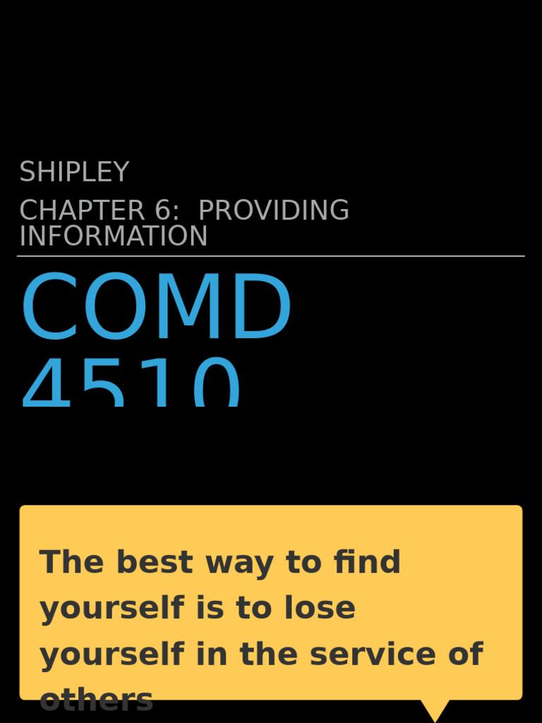 5 Shipley Chapter 6 - COMD 4510 - Tagged | PDF