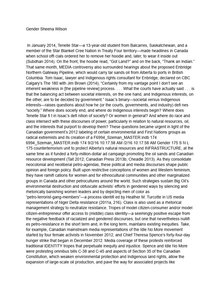 Gender Sheena Wilson | PDF