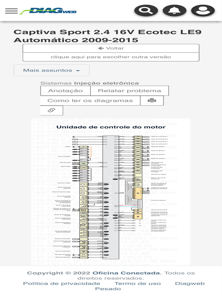 Diagweb Oficina Conectada Diagramas Automot | PDF