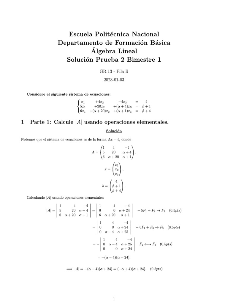 Solucion Prueba 2 | PDF