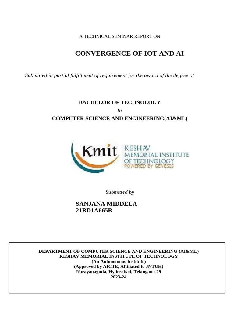 Technical Seminar Repor | PDF