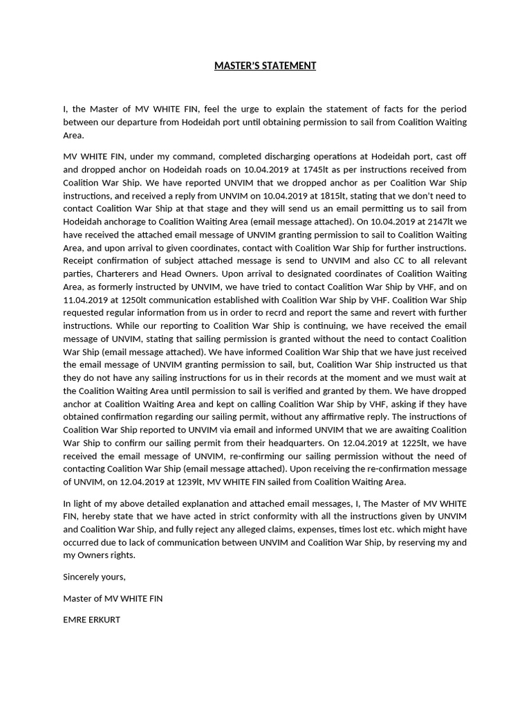 Masters Statement | PDF