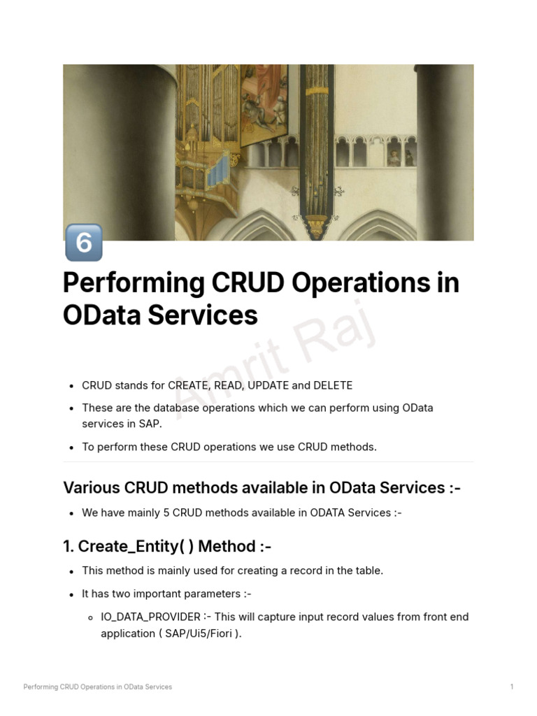 CRUD Operations in OData Services | PDF