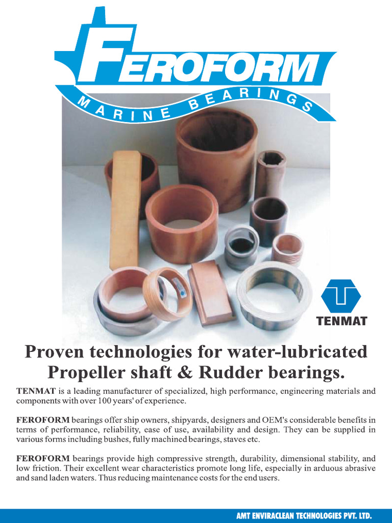 Water Lubricated Propeller Shaft Bearing | PDF