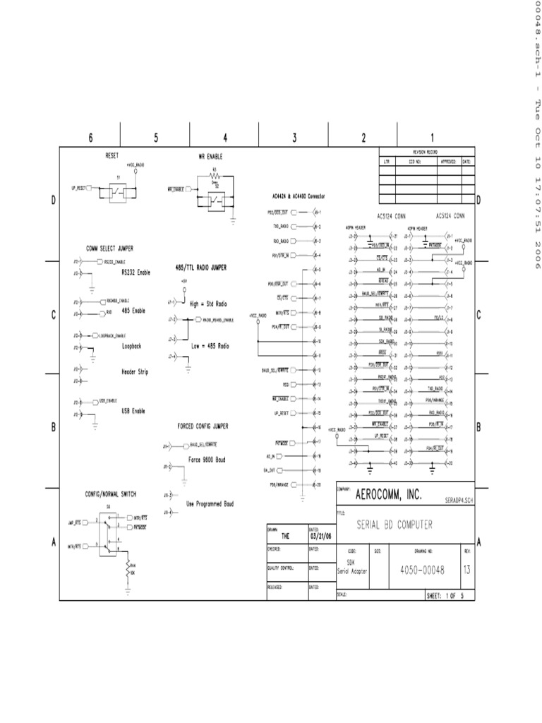 AeroComm SDK Schematics Interfaces RS-232 y USB. También Tiene ...