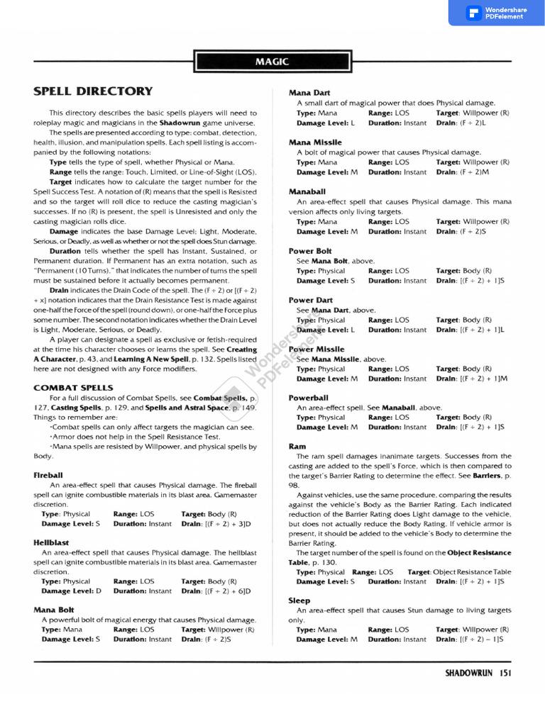 SRSpells | PDF