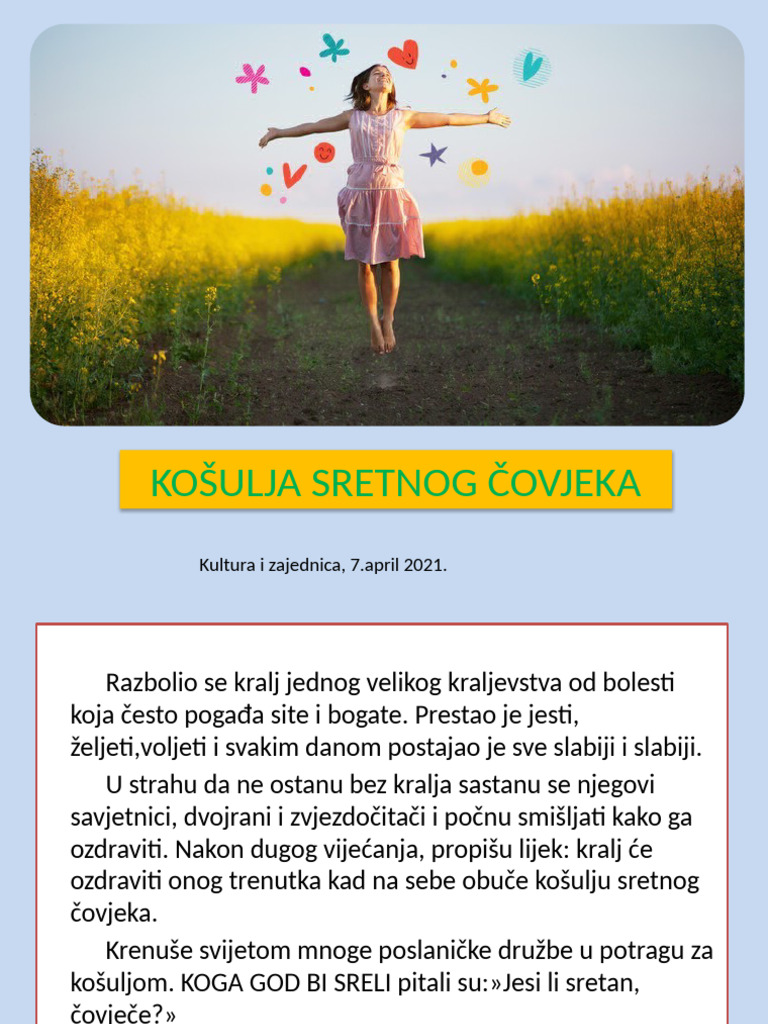 Kosulja Sretnog Čovjeka | PDF