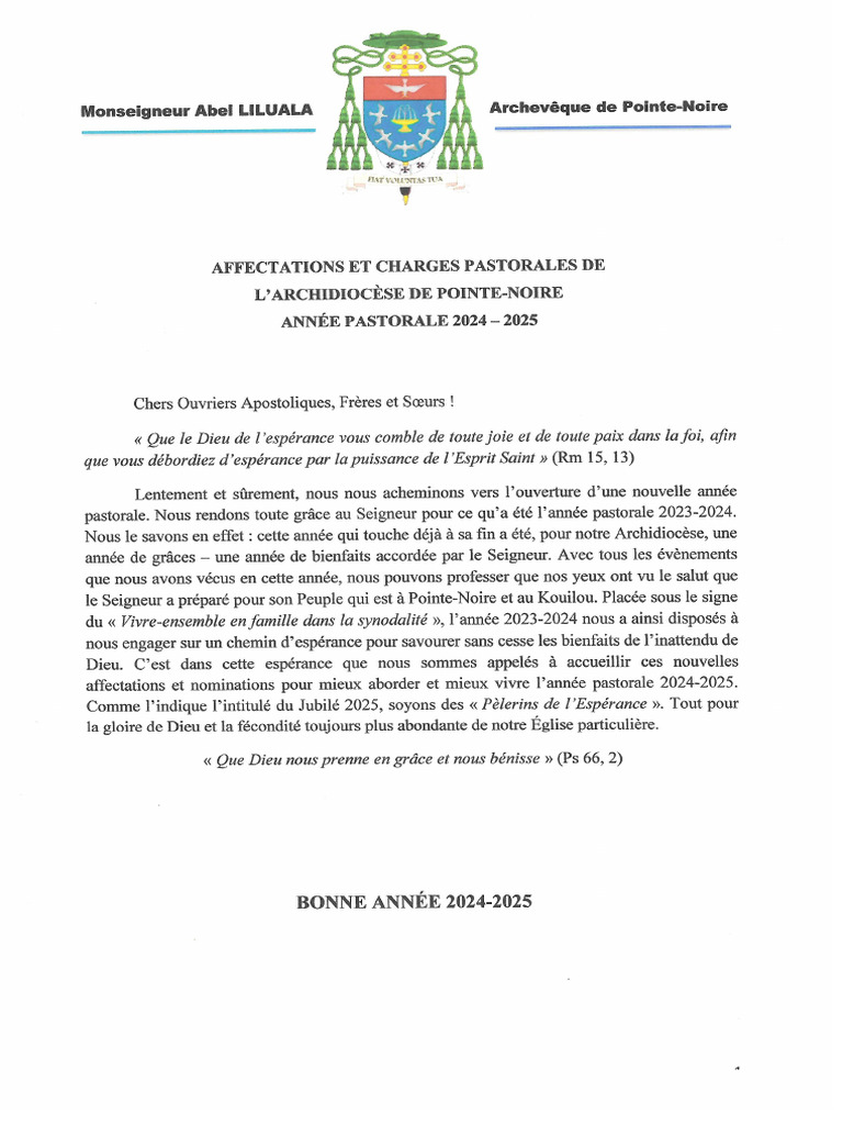 AFFECTATIONS 2024 - 2025 | PDF