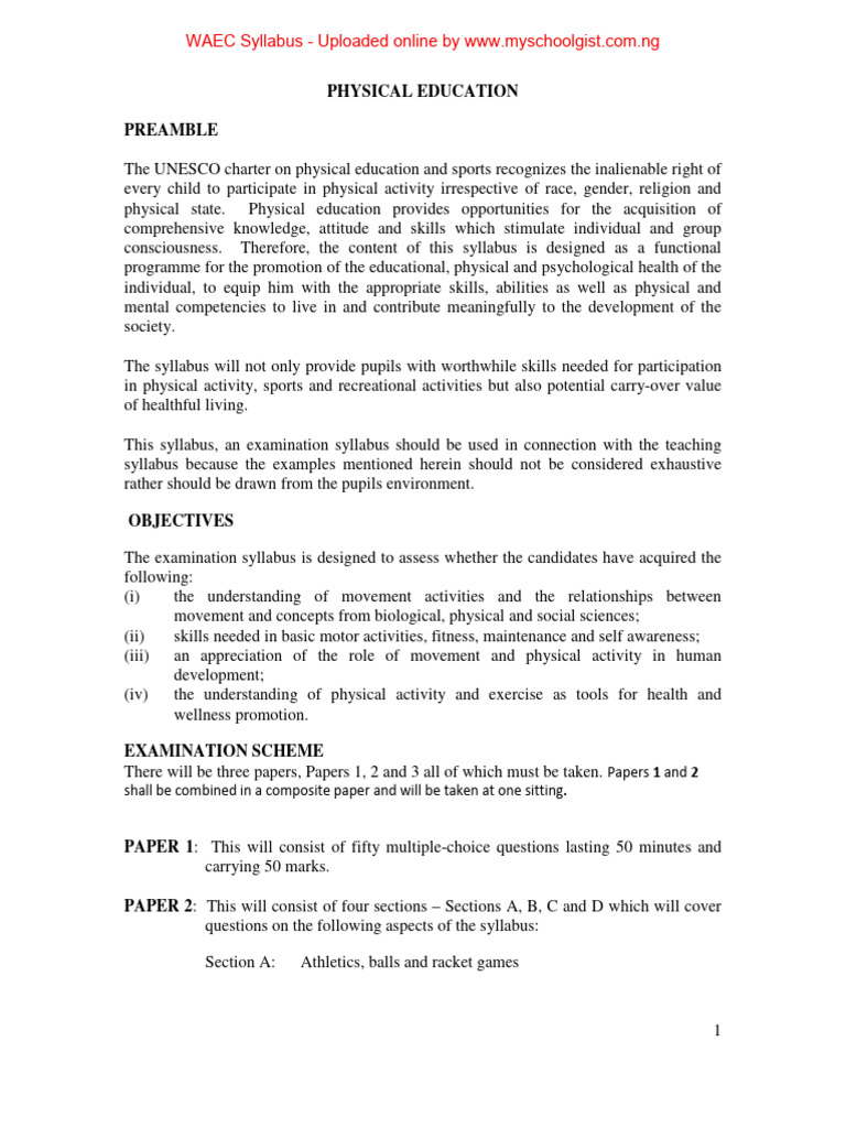 Physical Education 1 | PDF