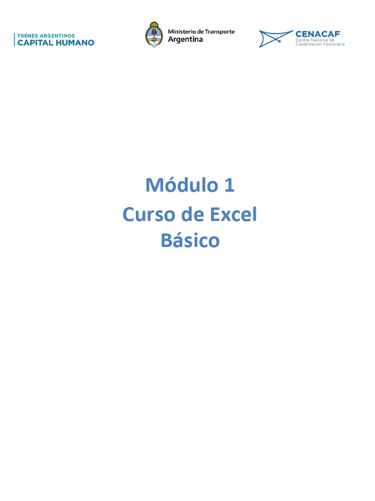 Modulo 1 Excel Basico | PDF