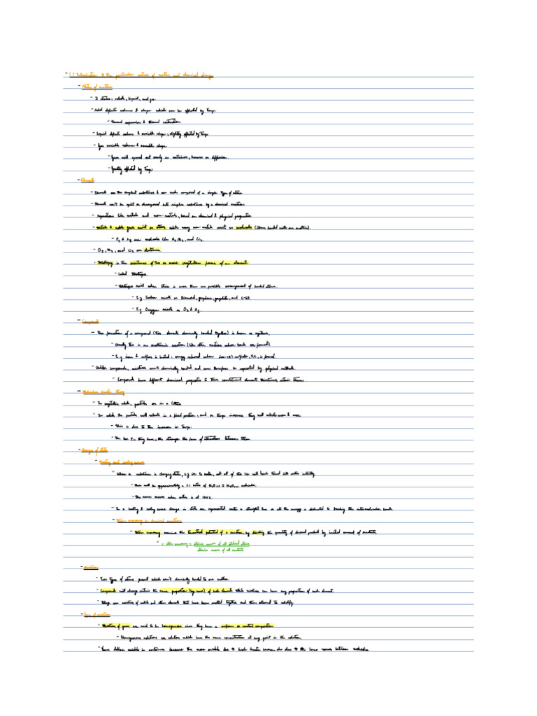 Chemistry Topic 1 | PDF