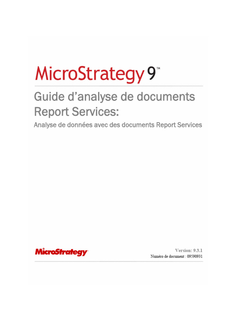 MicroStrategy DocumentAnalysis French | PDF