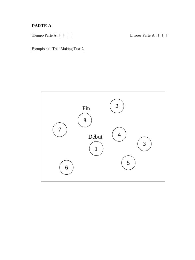 Trail Making Test A | PDF