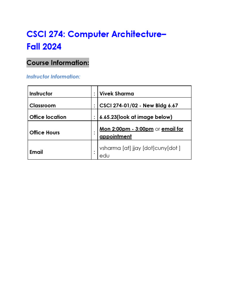 CSCI274 Fall Syllabus | PDF